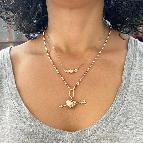 14K Gold Elongated Oval Charm Enhancer ~ Small Size – Nana Bijou