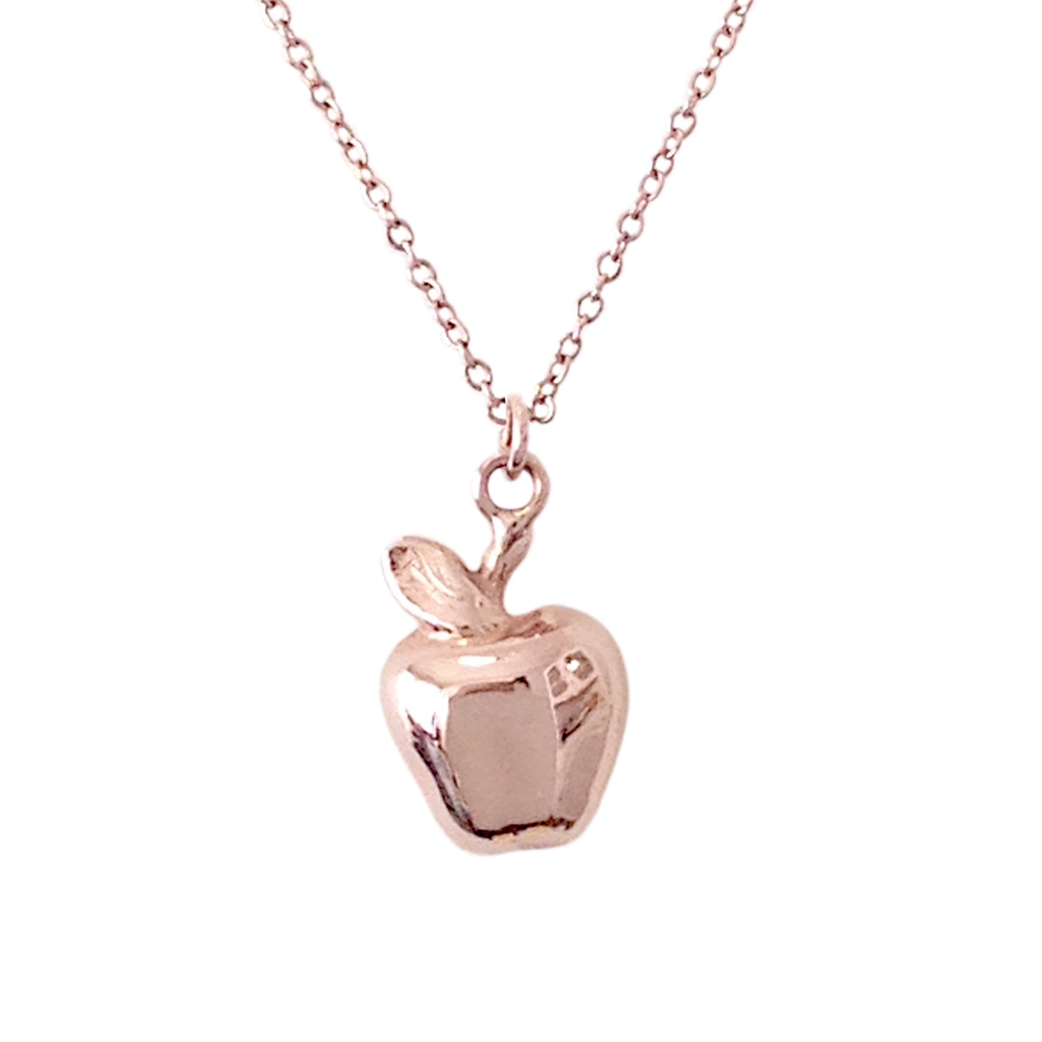 14K Golden Apple Pendant Necklace – Nana Bijou